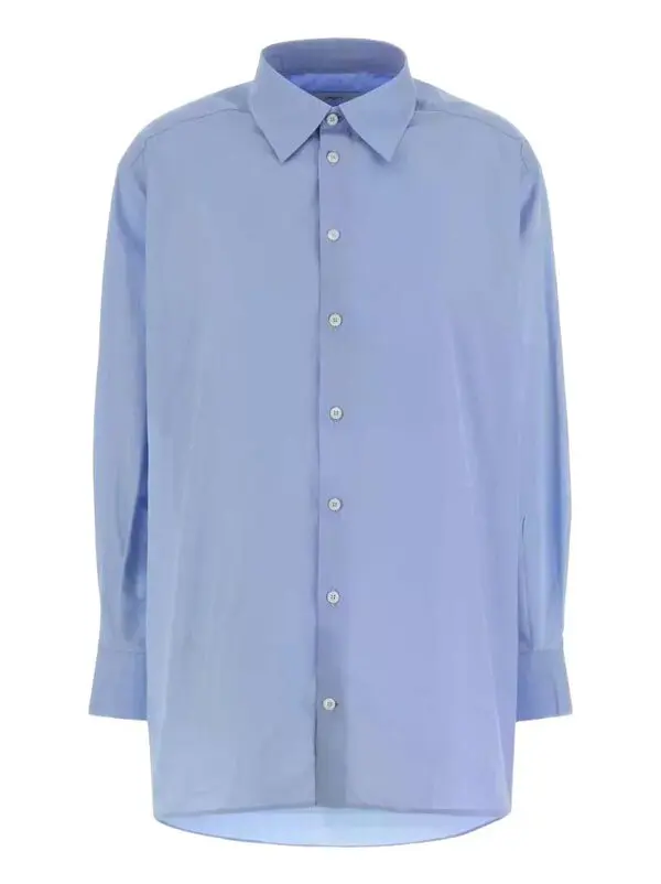 ORLANE Long-sleeve Cotton Shirt - Blue