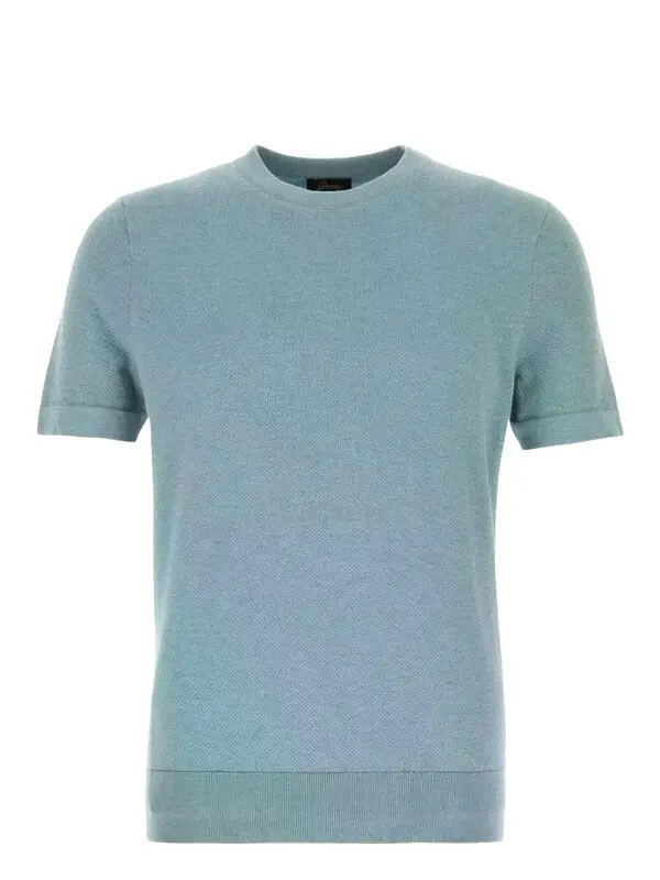 Brioni Crew-neck Piqué T-shirt - Blue