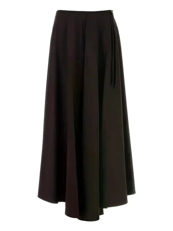 Agnona Asymmetric Maxi Skirt - Brown