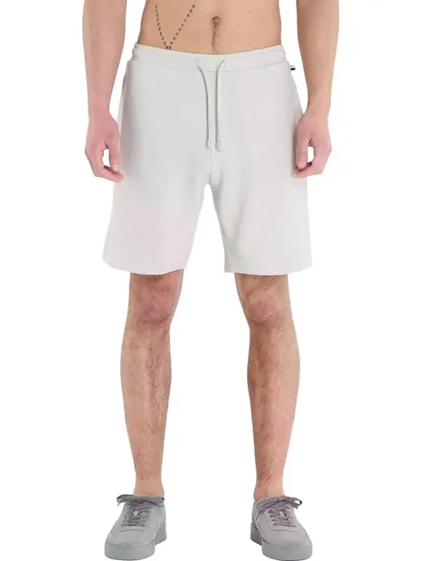 Hugo Fine-ribbed Shorts - Grey
