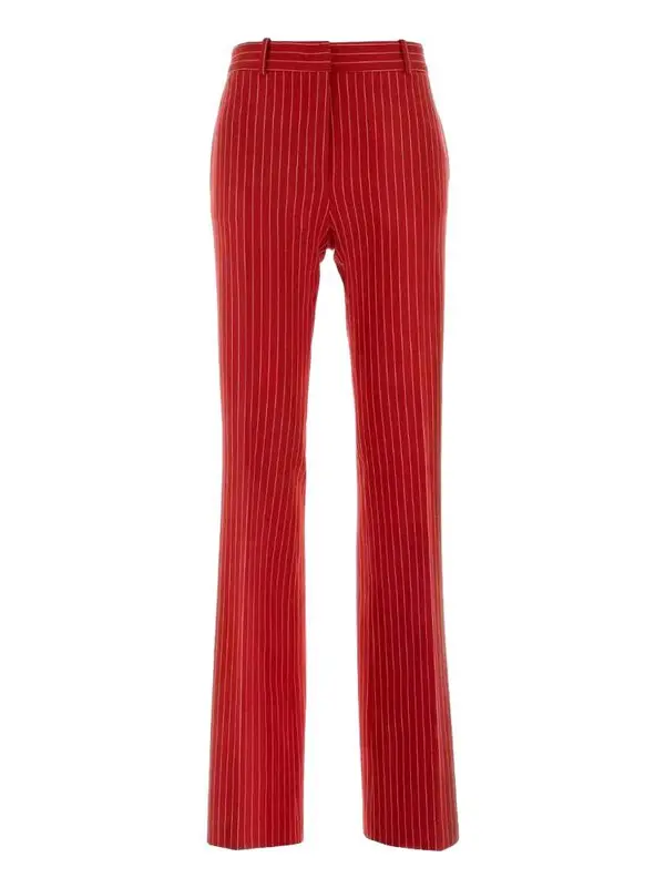 ORLANE Pinstripe Trousers - Red