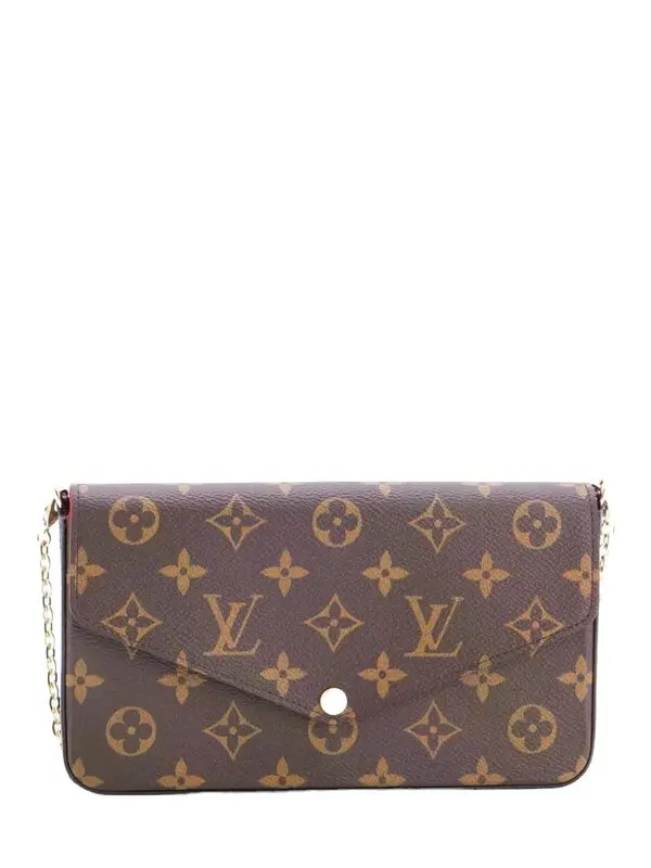 LOUIS VUITTON Felicie Pochette Monogram Canvas Crossbody Bag - Brown