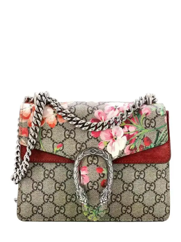 Gucci Dionysus Blooms Print Gg Coated Canvas Mini Shoulder Bag - Red
