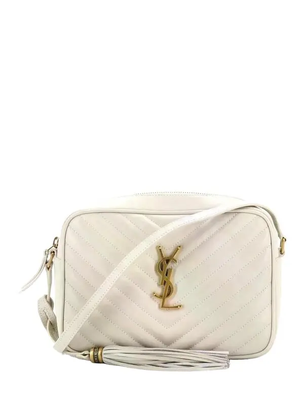 Saint Laurent Lou Camera Bag Matelasse Chevron Leather - Neutrals