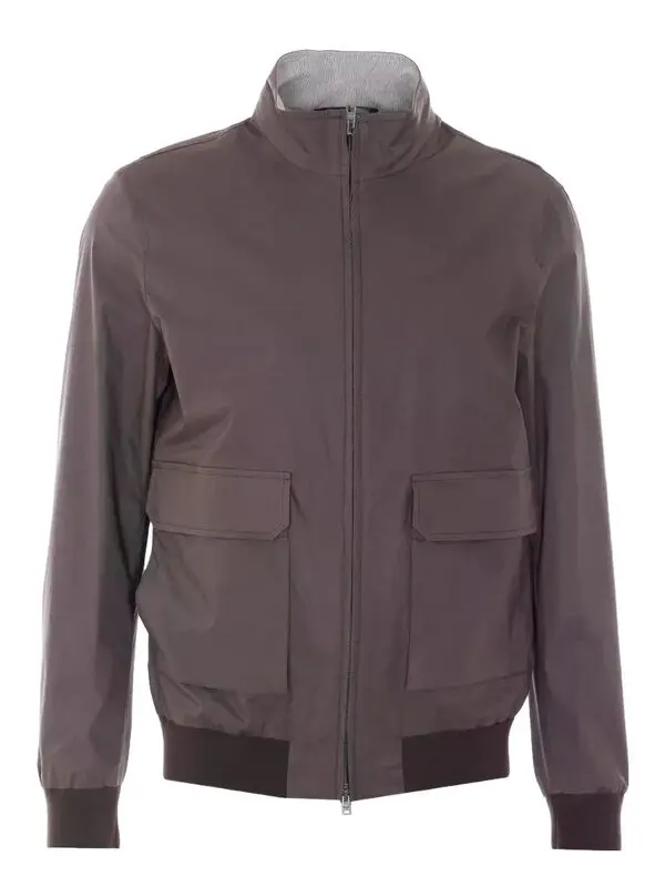 Herno Zip High-neck Jacket - Brown