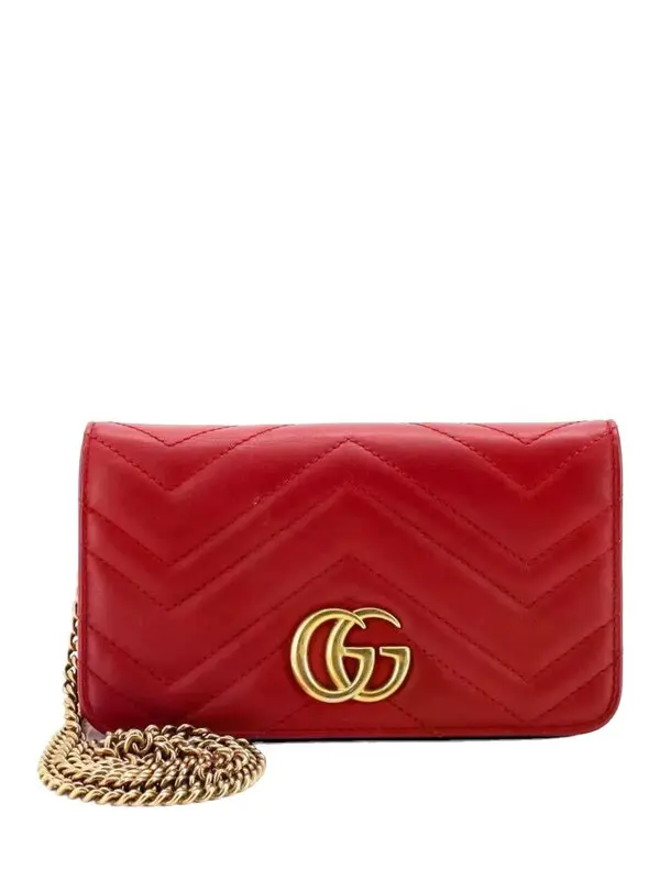 Gucci Gg Marmont Mini Crossbody Bag - Red