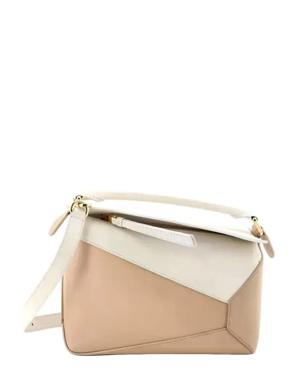 Loewe Puzzle Leather Small Satchel - Neutrals