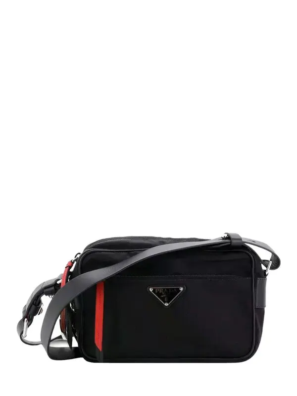 Prada Vela Tessuto Shoulder Bag - Black