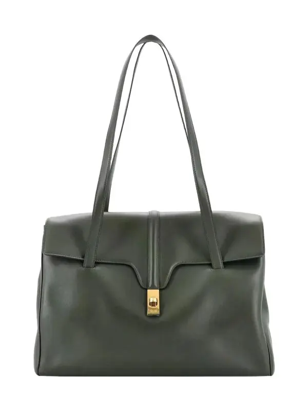 Celine Soft 16 Large Shoulder Bag In Smooth Calfskin - Green