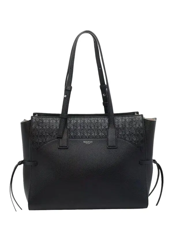 SERAPIAN Medium Maro Shoulder Bag - Black