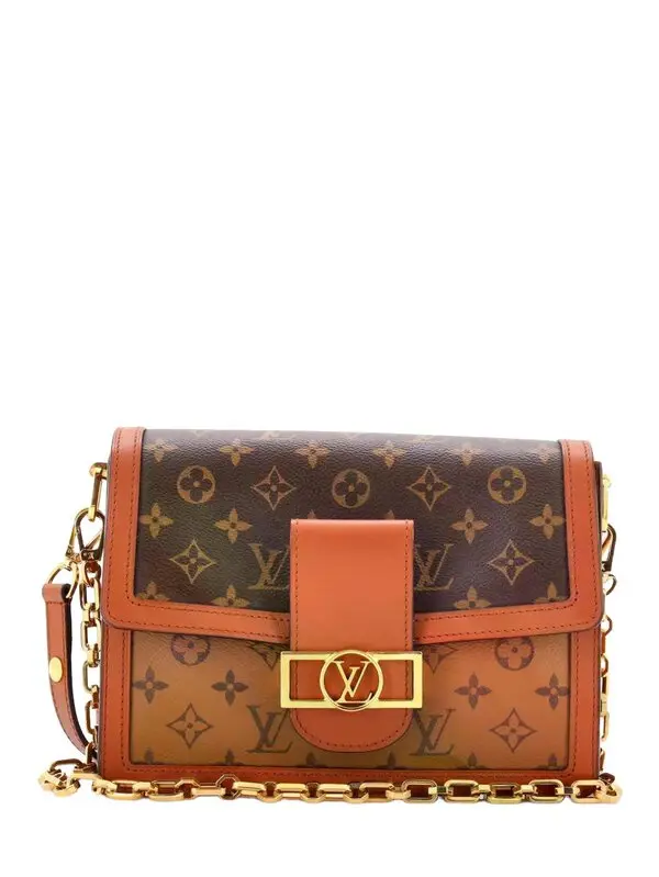 LOUIS VUITTON Dauphine Reverse Monogram Canvas Mm Shoulder Bag - Brown