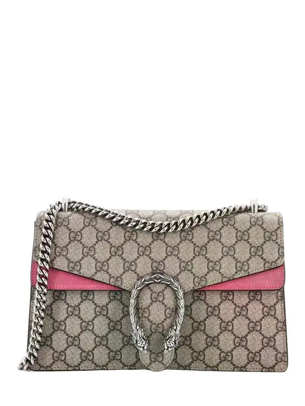 Gucci Dionysus Small Shoulder Bag Gg Coated Canvas - Brown