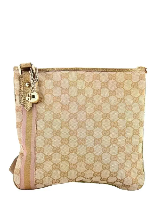Gucci Jolicoeur Messenger Bag Gg Canvas - Gold
