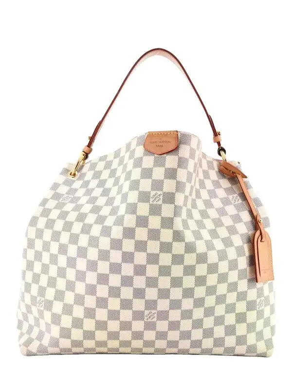 LOUIS VUITTON Damier Mm Hobo Bag - White