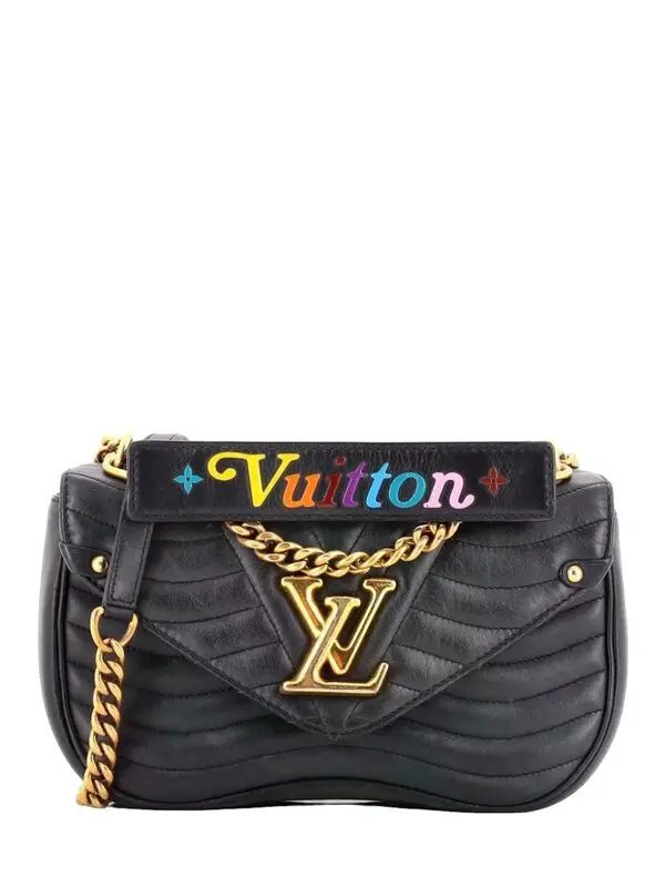 LOUIS VUITTON New Wave Chain Bag Quilted Leather Mm - Black