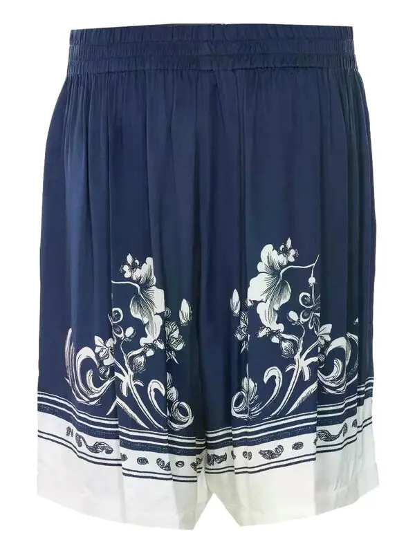 IH NOM UH NIT Floral Print Elasticated Shorts - Blue