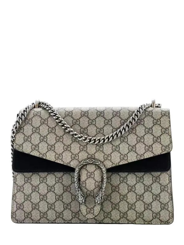 Gucci Dionysus Gg Coated Canvas Medium Shoulder Bag - Black