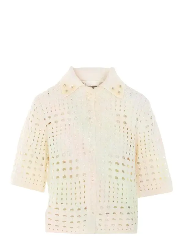 Liu Jo Sequin-embellished Button Top - Neutrals