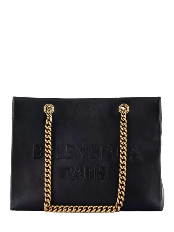 Balenciaga Duty Free Chain Leather Medium Tote Bag - Black