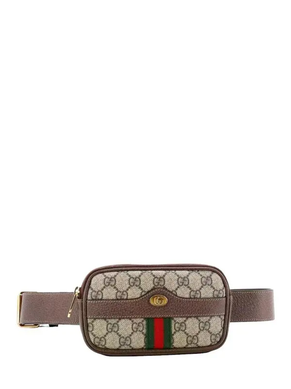 Gucci Ophidia Gg Coated Canvas Mini Belt Bag - Brown