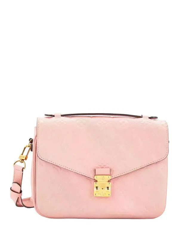 LOUIS VUITTON Pochette Metis Monogram Empreinte Leather Crossbody Bag - Pink