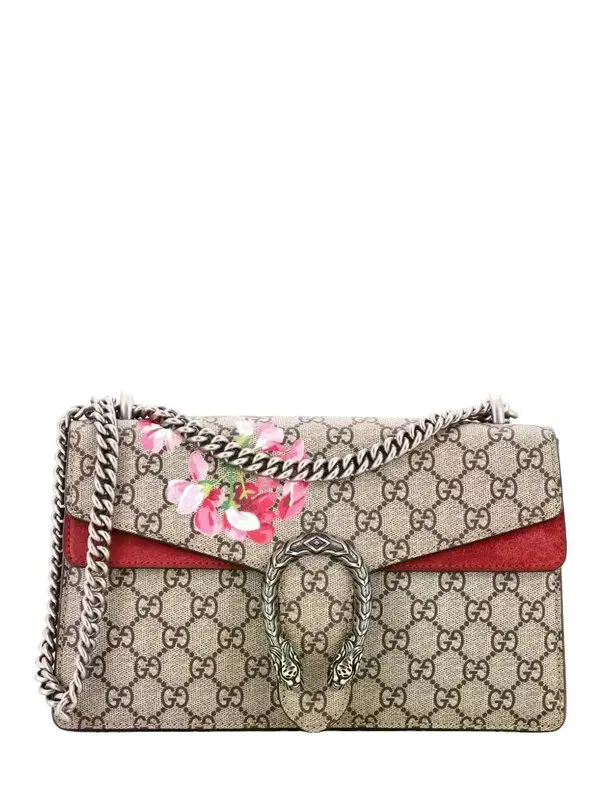 Gucci Dionysus Blooms Print Gg Coated Canvas Small Shoulder Bag - Brown