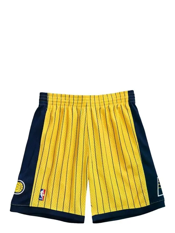 Mitchell & Ness Nba Indiana Pacers 99 Striped Swingman Shorts - Yellow