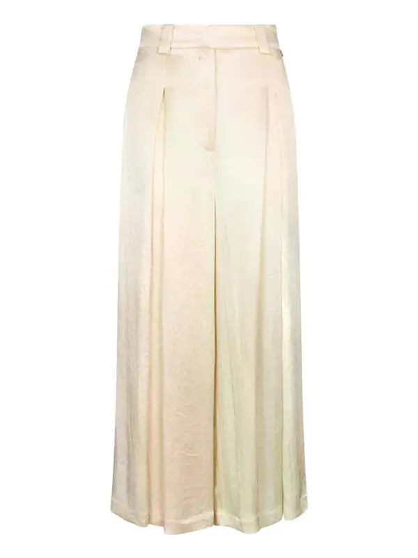 Liu Jo Slits Creased Palazzo Pants - Neutrals