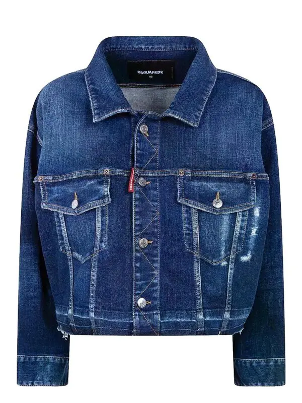 Dsquared2 Buttoned Jacket - Blue
