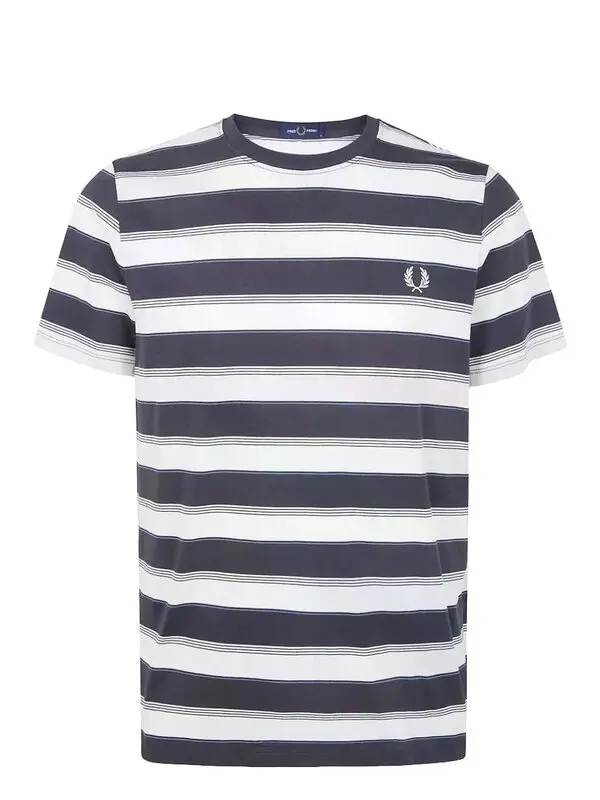 Fred Perry Striped-pattern T-shirt - Blue