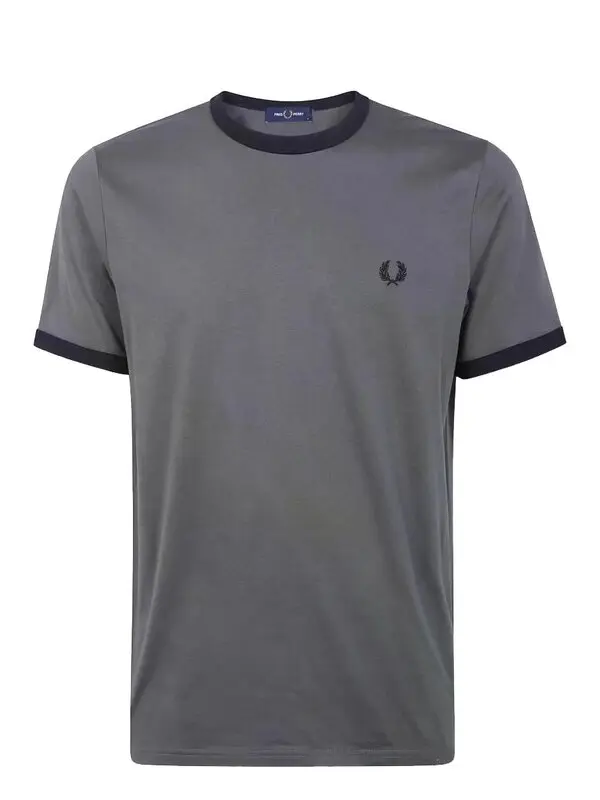 Fred Perry Logo-embroidered T-shirt - Grey