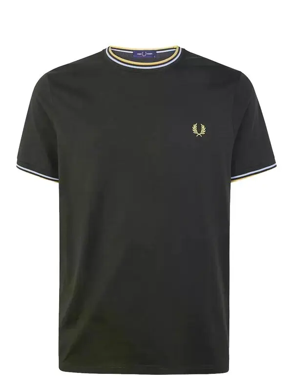 Fred Perry Logo-embroidered T-shirt - Black