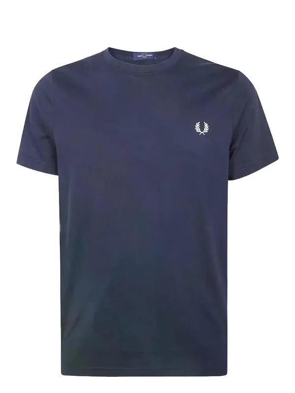 Fred Perry Logo-embroidered T-shirt - Blue