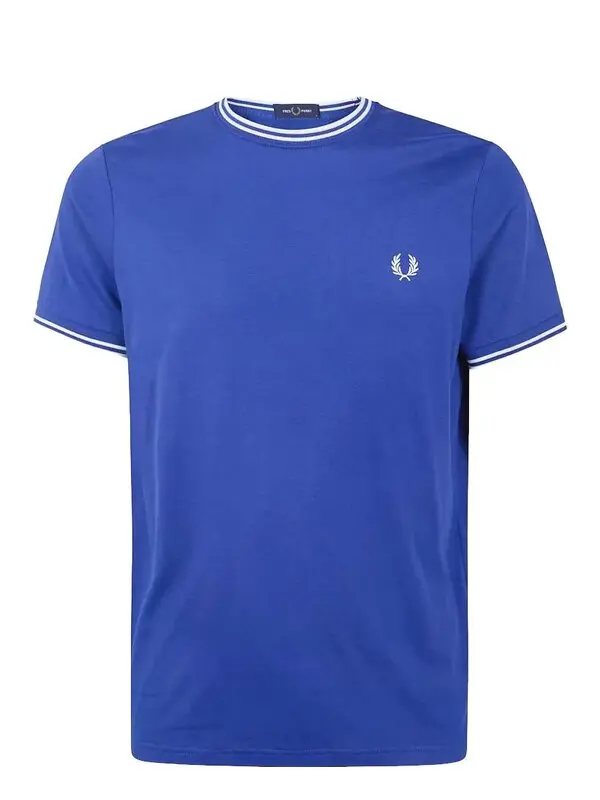 Fred Perry Logo-embroidered T-shirt - Blue