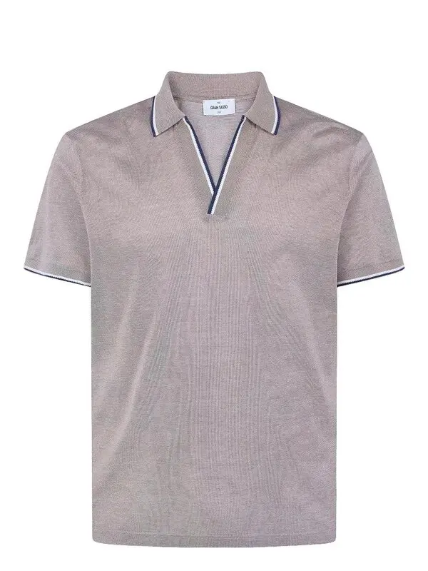 GRAN SASSO V-neck T-shirt - Neutrals