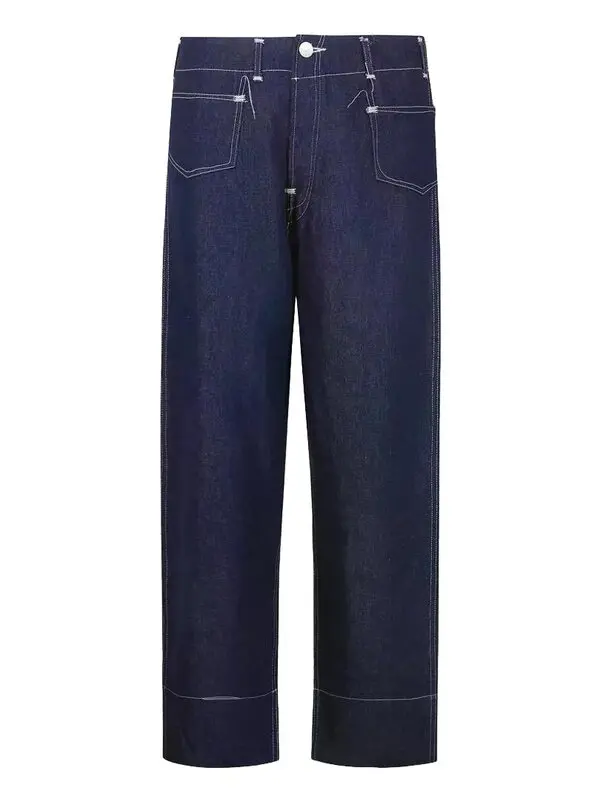 Junya Watanabe Contrast-stitch Jeans - Blue