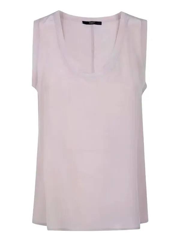 Seventy U-neck Sleeveless Top - Pink
