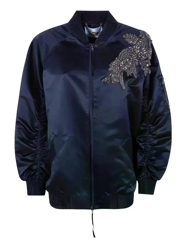 BLUGIRL Embellished Bomber Jacket - Blue