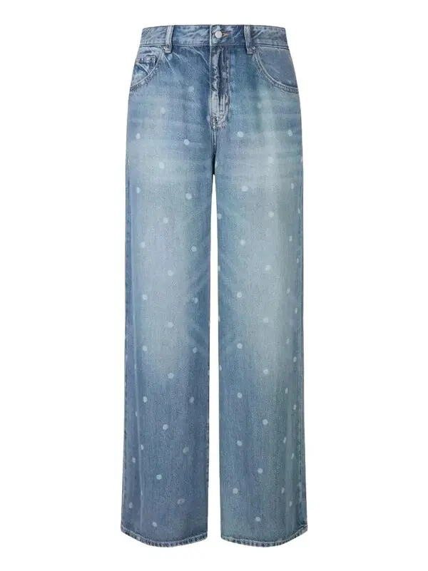 JNBY Polka Dot Flared Jeans - Blue