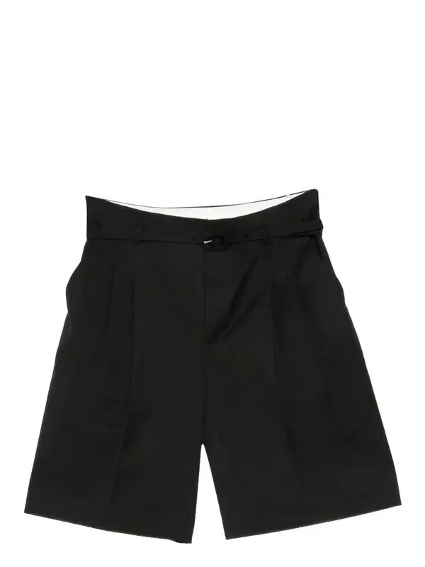 LESS Belted Tailored Shorts - Black