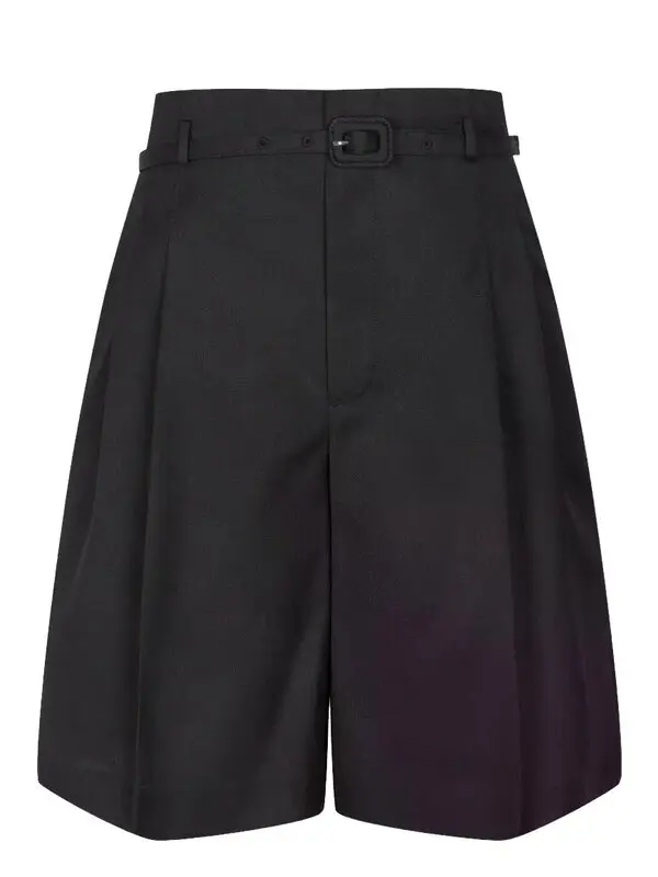 LESS Belted Tailored Shorts - Black