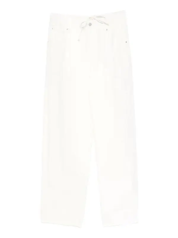 LESS Drawstring Straight-leg Trousers - Neutrals