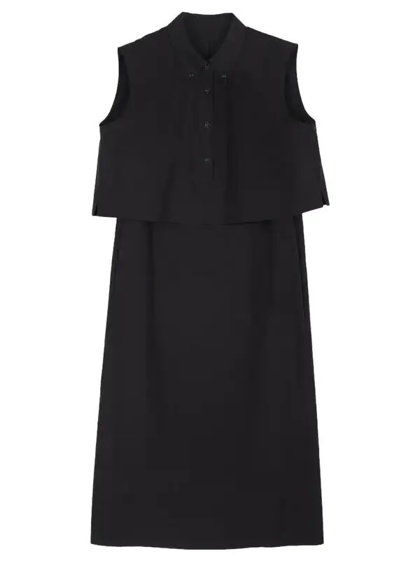 LESS Layered Shirt Dress - Black