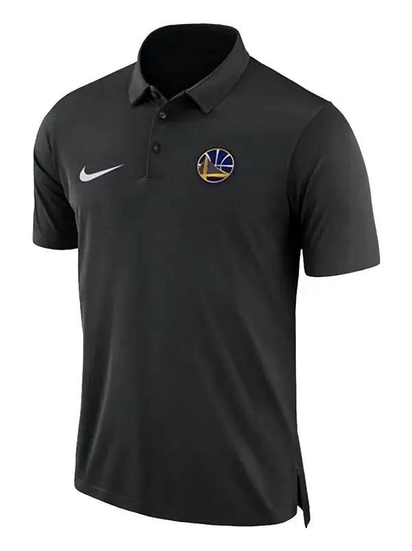 Nike Nba Gsw Breathe Colorblock Polo - Black