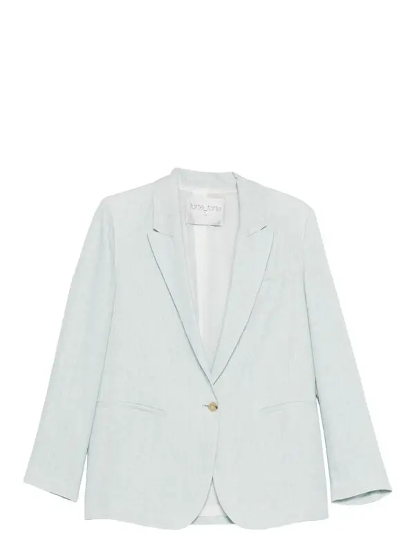 FORTE_FORTE Linen Single-breasted Jacket - Sky Blue