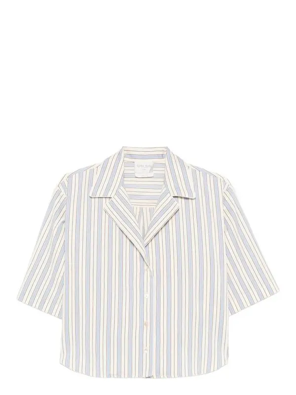 FORTE_FORTE Striped Shirt - Sky Blue