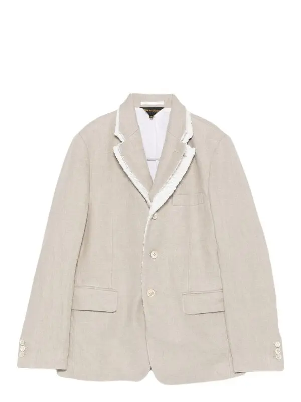 Comme Des Garçons Linen Single-breasted Jacket - Beige