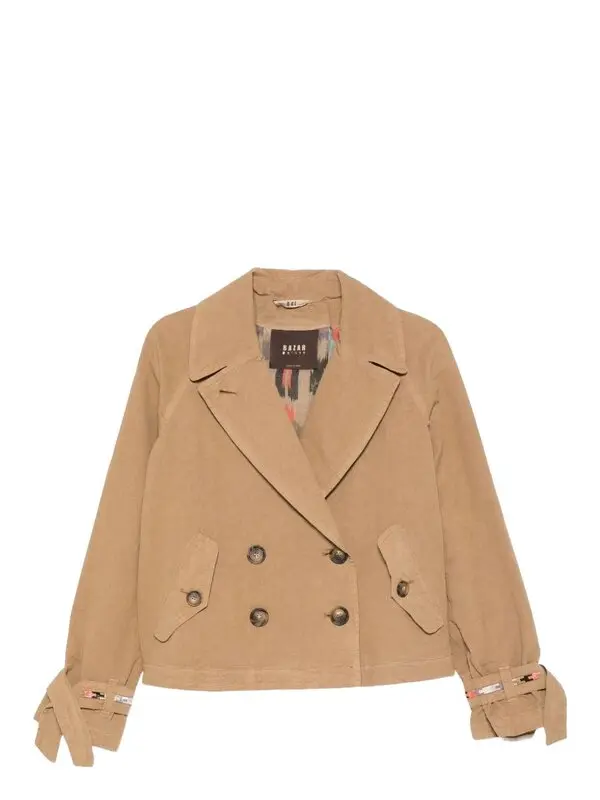 BAZAR DE LUXE Short Double-breasted Jacket - Beige