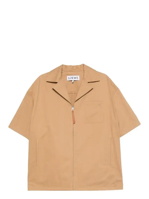 Loewe Logo Cotton Shirt - Beige