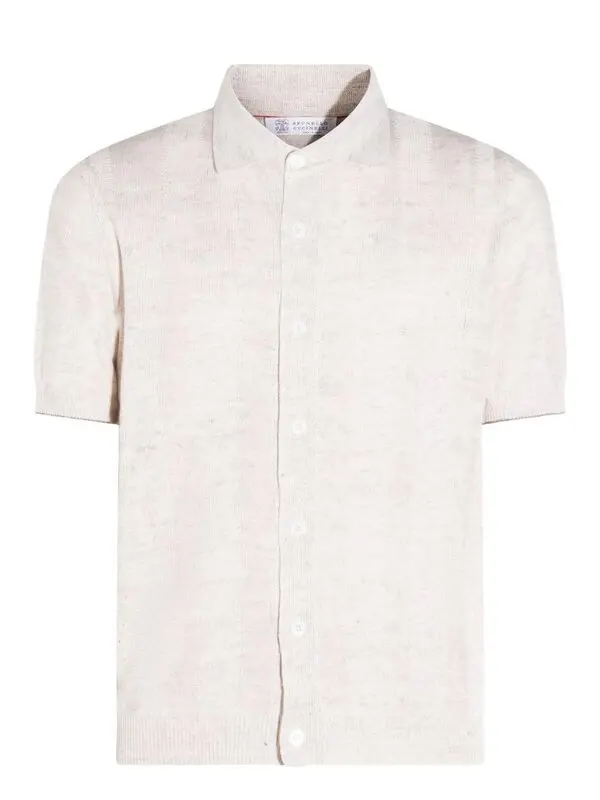 Brunello Cucinelli Linen And Cotton Blend Cardigan - Beige